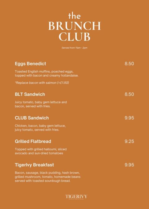 Menus - Tiger Ivy