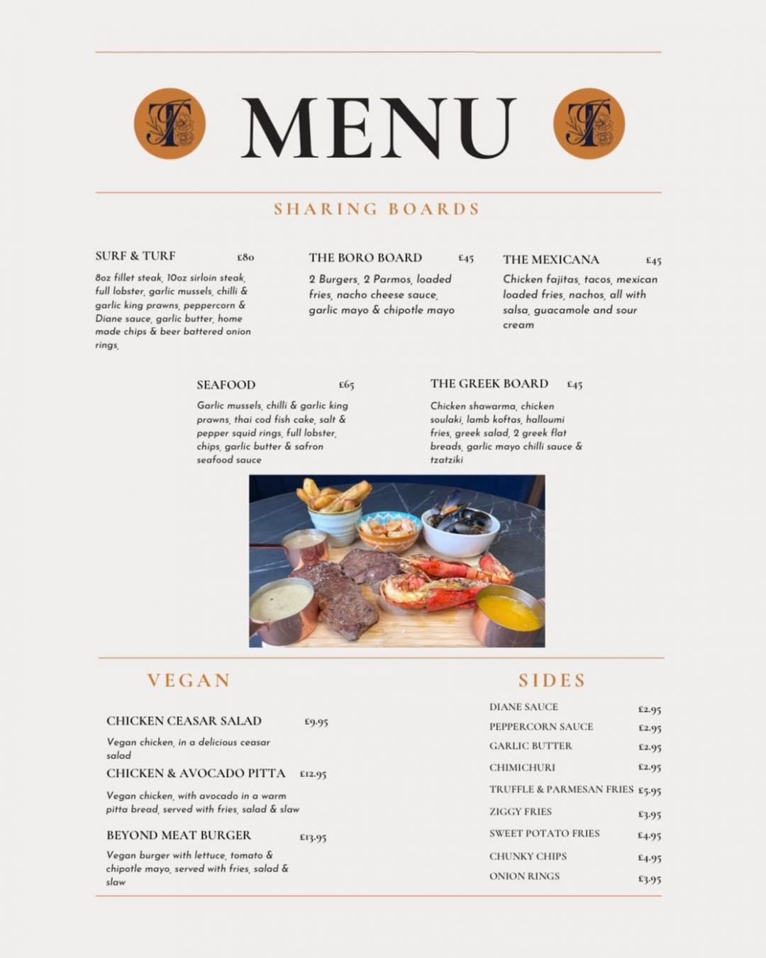 Menus - Tiger Ivy