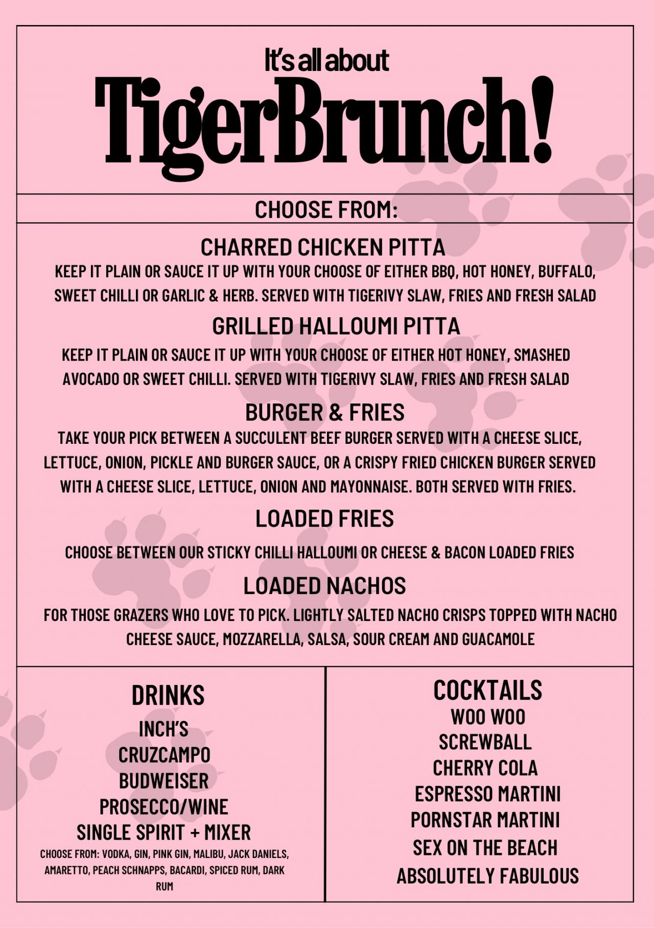 Menus - Tiger Ivy